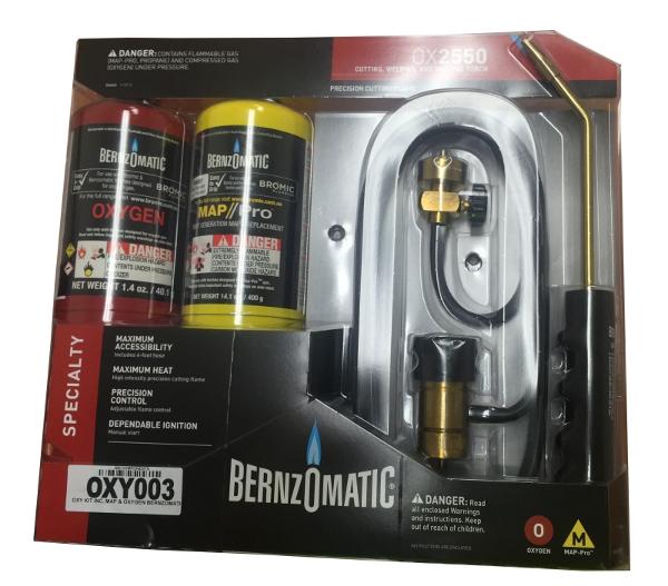 OXY KIT INC. MAP & OXYGEN BERNZOMATIC HVACR SERVICE TOOLS OXY SETS ...