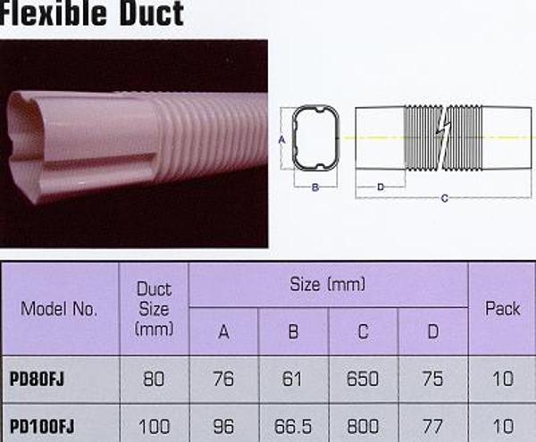 PVC 75MM FLEXIBLE DUCT AIR CONDITIONING PVC/PLASTIC DUCT & FITTINGS