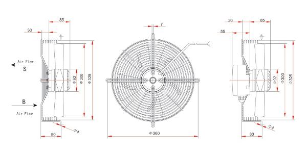 300MM 3 PH AXIAL FAN SUCTION 1350RPM 4P HVACR SPARES & EQUIPMENT AXIAL ...