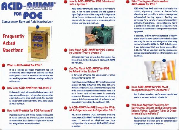 ACID-AWAY NEUTRALIZER FOR POE OIL HVACR SERVICE TOOLS CHEMICALS SERVICE ...